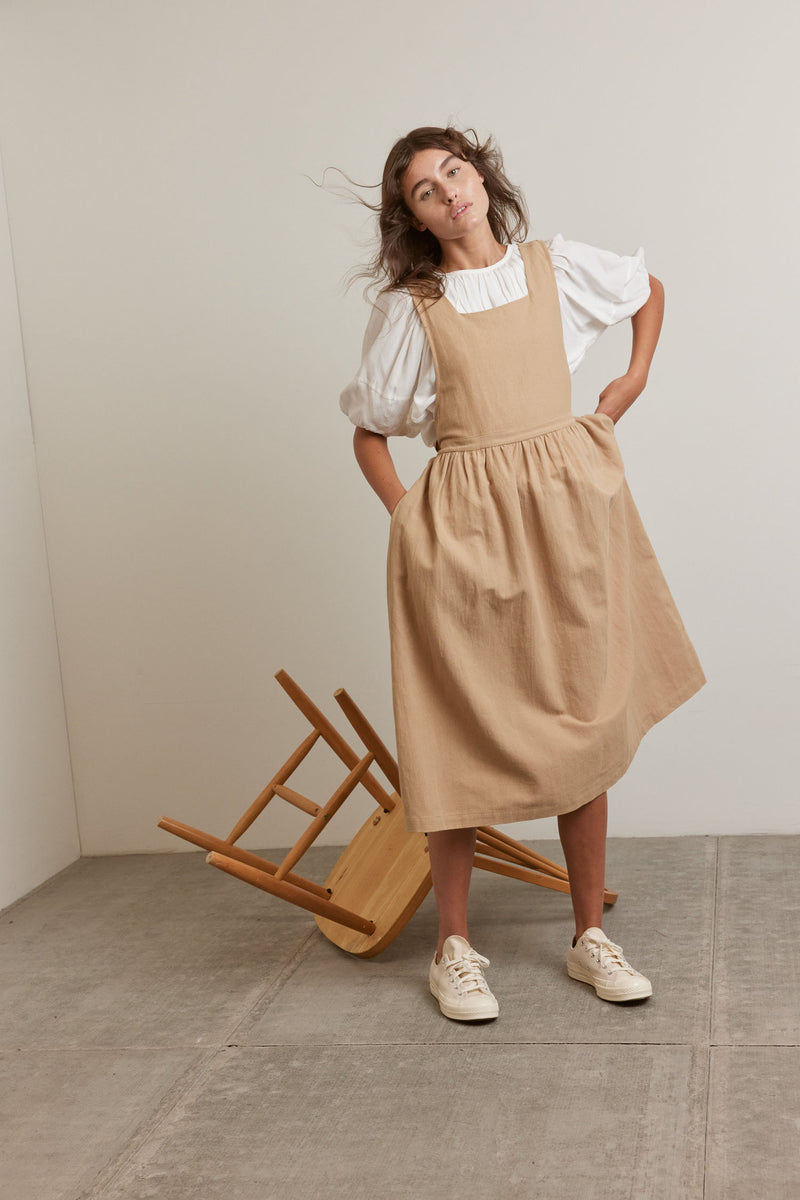 Back Tie Pinafore midi Dress – amente